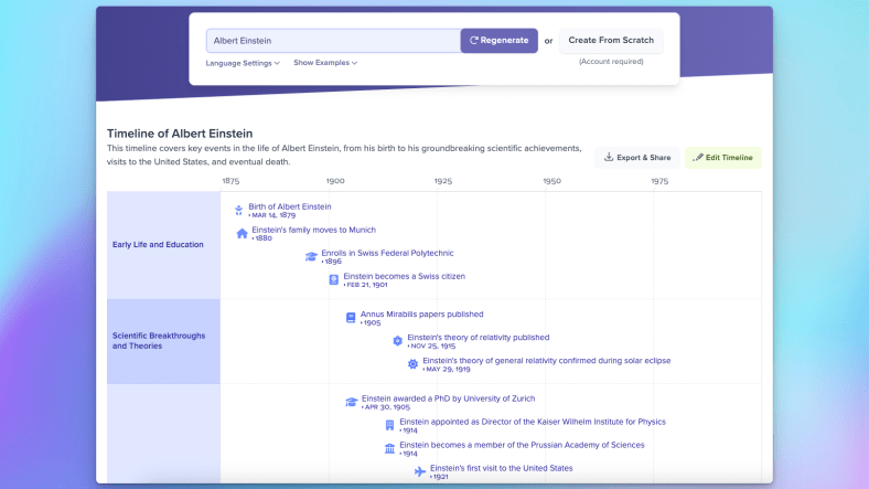Introducing Preceden’s new AI-Powered Timeline Generator | Matt Mazur